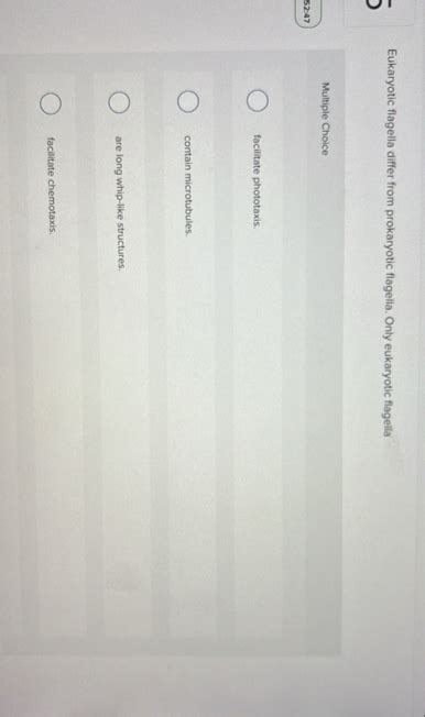 Solved Eukaryotic Flagella Differ From Prokaryotic Flagella