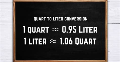 How Many Quarts In A Liter Measurement And Conversion Guide Kitchensanity