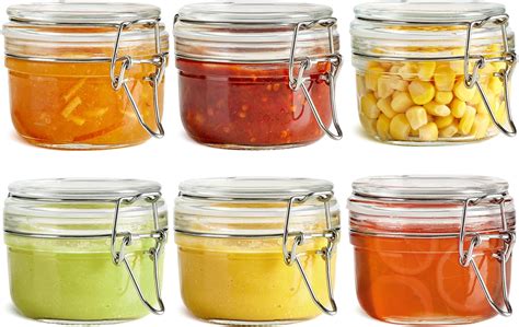 Youngever 8 Pack Glass Jar With Lids 4 Ounce Stackable