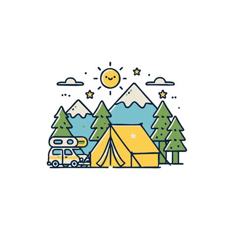 Cartoon Camping Clip Art