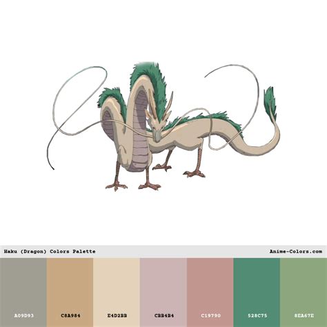 Haku Dragon Spirited Away Movie Anime Colors