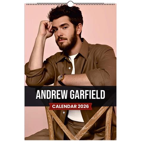 Andrew Garfield 2026 Wall Calendar Large Calendar Hollywood Star