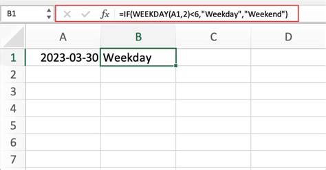 Excel WEEKDAY Function Sheet Leveller