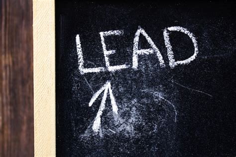 Premium Photo Lead Text Concept On Chalkboard