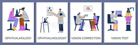 Ophthalmology Testing And Glasses Selection Banners Flat Vector