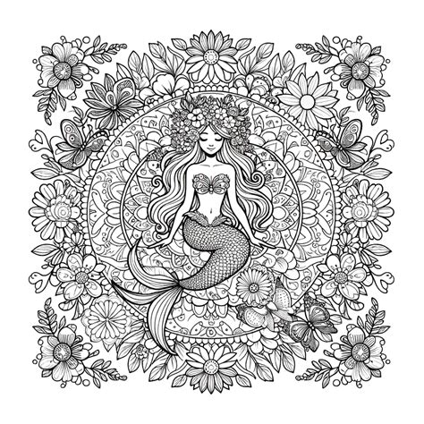 Mermaid Mandalas — Free Sample Coloring Pages Free Coloring Book Page
