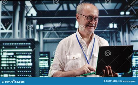 Computer Scientist Optimizes Data Center Stock Footage Video Of Expert Maintenance 288110978