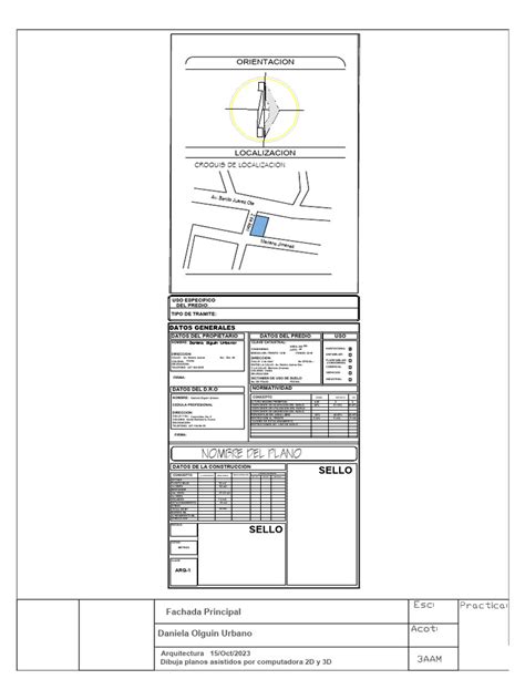 Ejemplos De Pie De Plano Arquitectónico Pdf