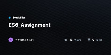 Es6assignment Stackblitz