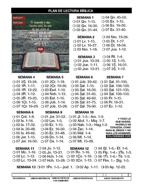 Plan De Lectura Bíblica Pdf Pdf