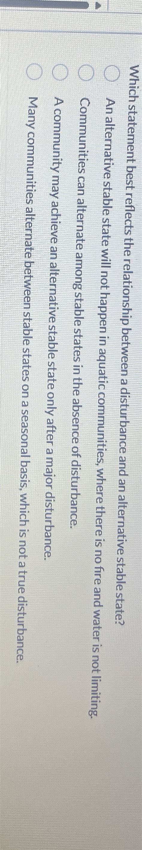 Solved Which Statement Best Reflects The Relationship