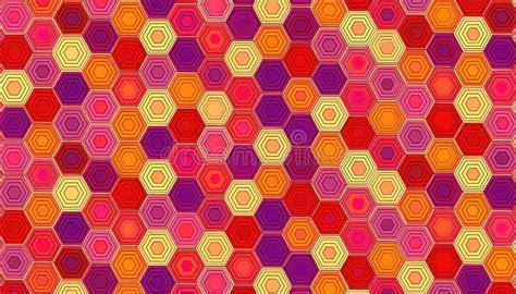 Striking Geometric Seamless Mosaic Vibrant Hexagons Create A Modern