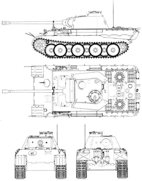 Blueprints Tanks Ww2 Tanks Germany 2 Sdkfz 171 Pzkpfwv