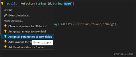 vs code之java代码重构和源代码操作 vscode java 重构 csdn博客