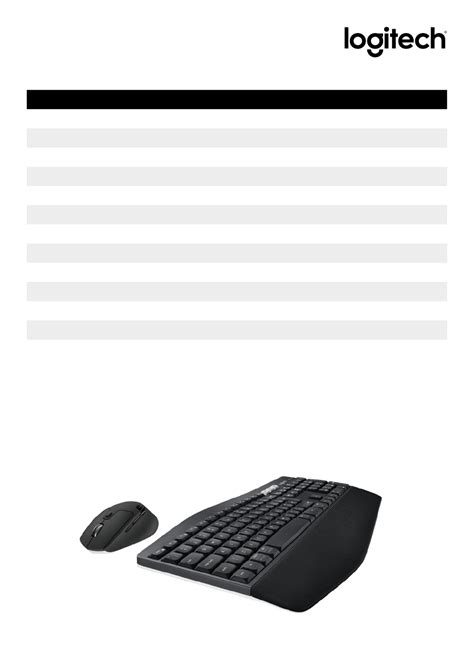 Logitech MK850 Performance Handleiding 2 Pagina S