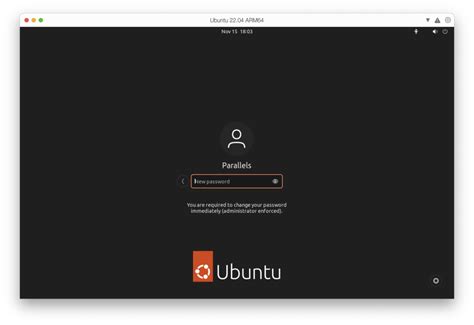 Parallelsでm1 Macにubuntu 2204をインストール