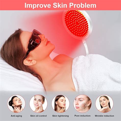 Shyineyou 660nm Red Light Therapy Lamp For Face Skin Neck Hands