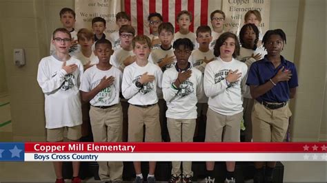 The Pledge Of Allegiance Copper Mill Elementary Boys Cross Country