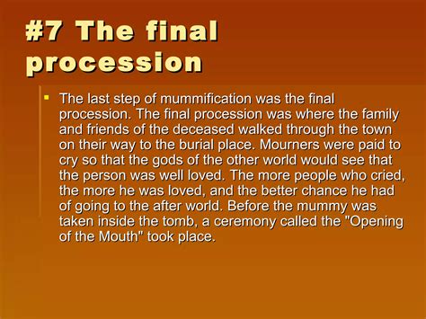 Mummification Steps To Life Ppt Death Injury Or Military Conflict