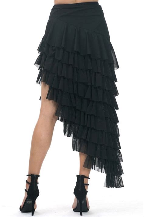 Black Asymmetrical Can Can Skirt Cocktail Skirt Dress Album