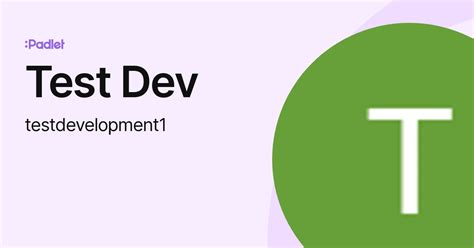 Test Dev Testdevelopment1 Profile Padlet
