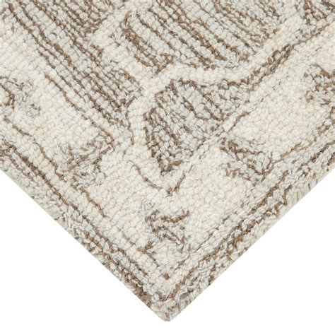 allen roth callaway 5 x 8 ft tufted wool mocha rectangular indoor