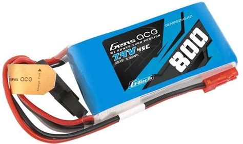 Akumulator Gens Ace G Tech Lipo 800mah 74v 45c 2s1p Lipo Battery