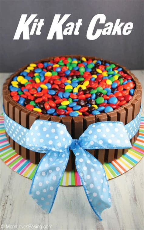 Buckets Of Mandms Kit Kat Birthday Cake Recipe Mom Loves Baking