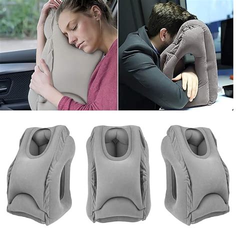 Almohada Inflable De Viaje Avión Buses Cojín Para Descanso