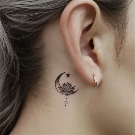 Moon And Lotus Tattoos Meaning Symbolism 105 Designs Hbtat2