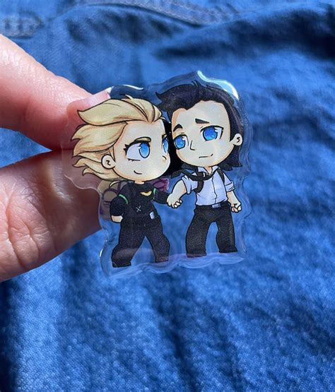 Loki And Sylvie Pin Acrylic Lady Loki Standing Etsy