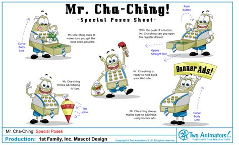 Two Animators Animation Studio Blog Character Designs Mr Cha Ching