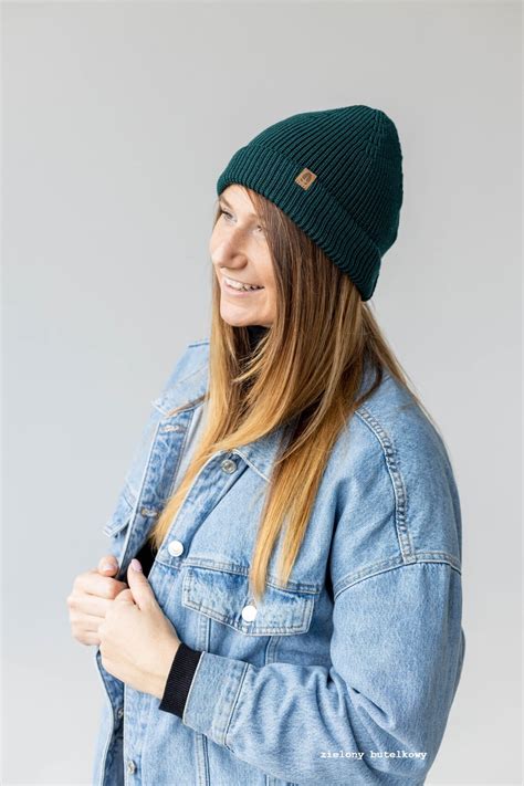 JeleŃ Wełniana Czapka 100 Wełny Merino