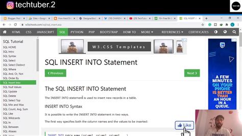 7learning Sql With W3schools And Or Not Delete Youtube