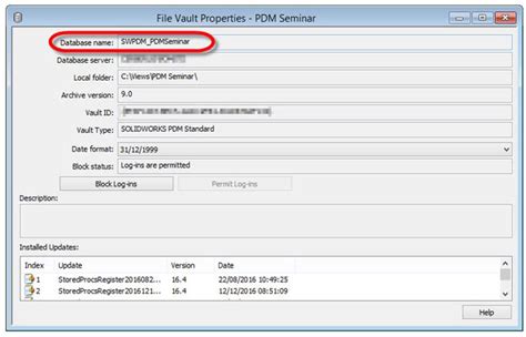 pdm standard database backups and maintenance