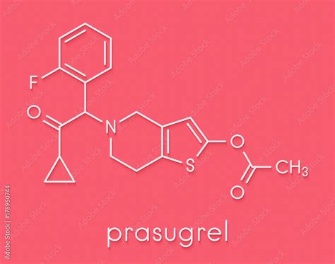 Prasugrel Platelet Inhibitor Drug Molecule Used In Treatment Of Acute