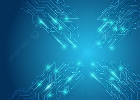 Technology Light Effect Line Computer Cloud Computing Abstract Blue Background Technology