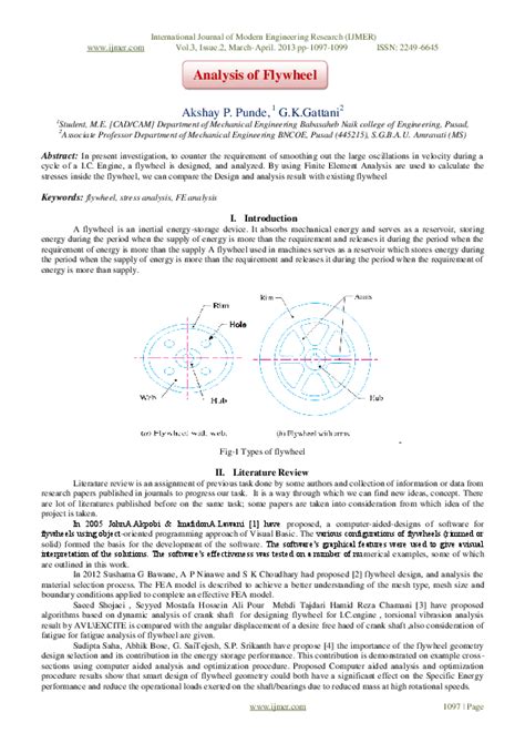 Pdf Analysis Of Flywheel