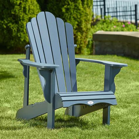 Leisure Line Classic Adirondack Chair Grey Eco Friendly Contoured