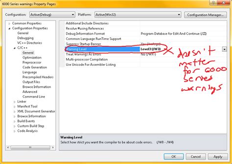 Visual C How Do I Enable The 6000 Series Warnings Code Analysis