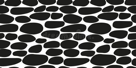 Black And White Seamless Pattern Of Rocks Stock Vector Illustration