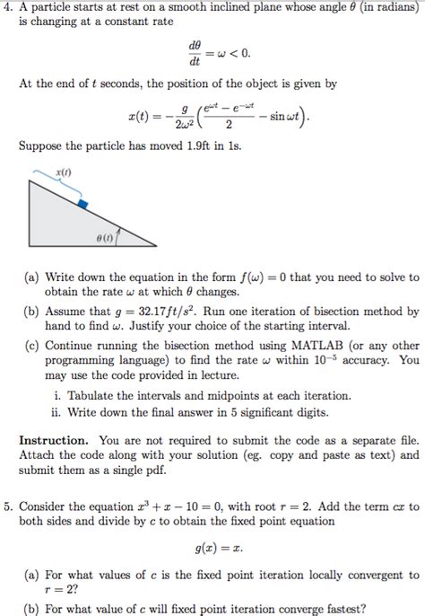 A Particle Starts At Rest On A Smooth Inclined Chegg
