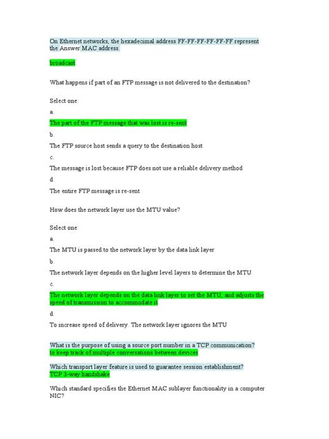 data communications and networking 1 midterm quiz 1 pdf
