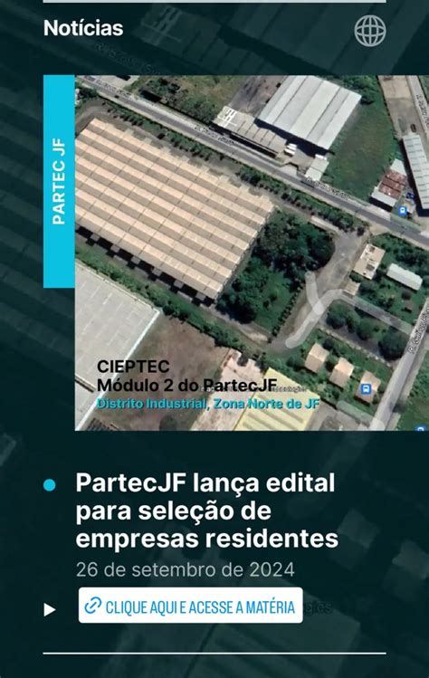 Nesta Semana O Partec Jf Lançou Edital Para Seleção De Empresas Para O Seu Módulo Ii Partec Jf