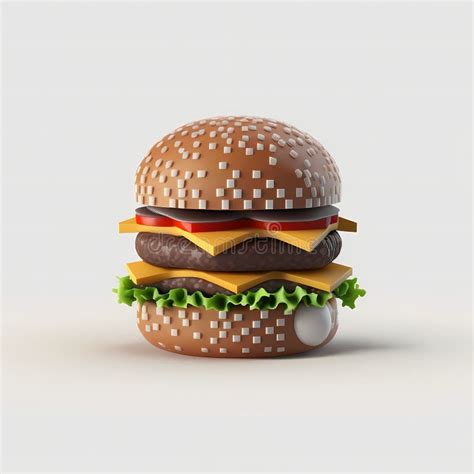 Tiny Toy Hamburger Generative Ai Stock Illustration Illustration Of Meat Fastfood 272612549