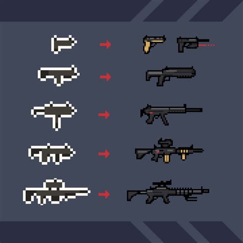 Finally Updated Some Gun Sprites For A 2d Game I Am Working On R