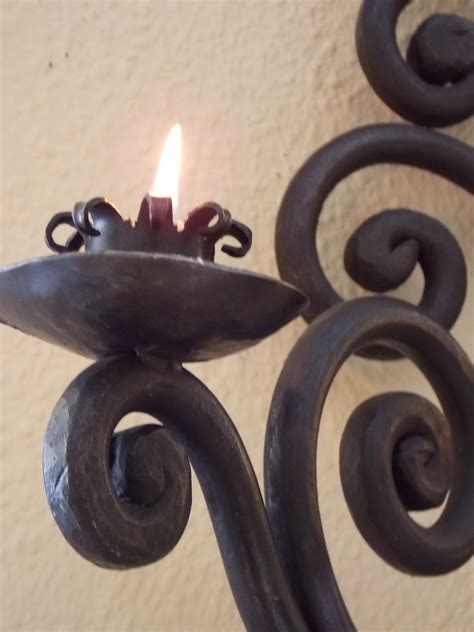 Forja ArtÍstica Artesanal Candelabro De Pared