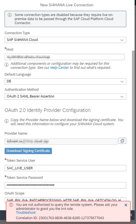 You Are Not Authorized To Query The Remote System SAP Community