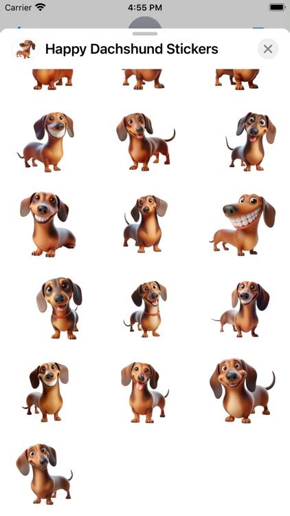 Happy Dachshund Stickers By Paul Scott