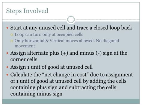 Transportation Problem Stepping Stone Method Pptx Transportation Problem Stepping Stone Method Pptx
